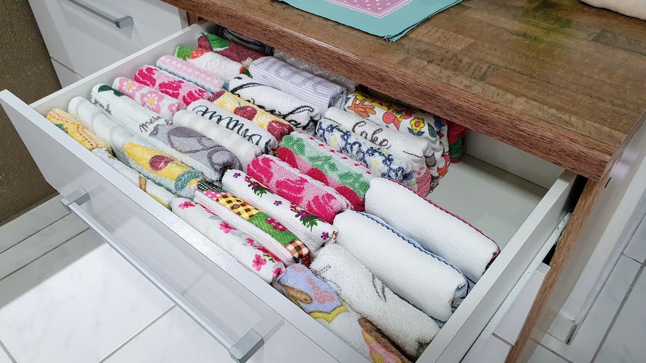 DICA DE ORGANIZAÇÃO| COMO DOBRAR TOALHAS. - YouTube