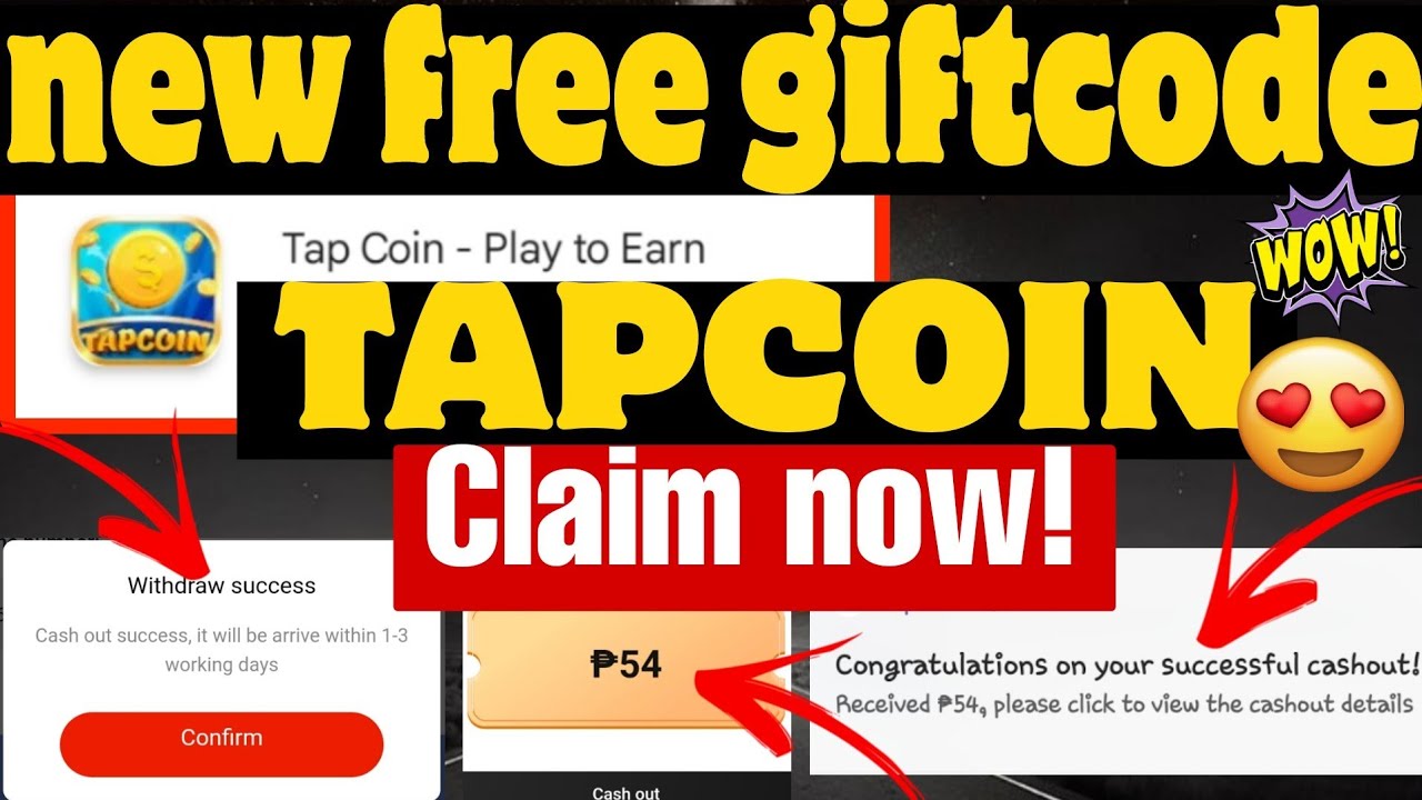 TAPCOIN NEW GIFTCODE TODAY CLAIM NOW! | May bago na nman tayo giftcode ...