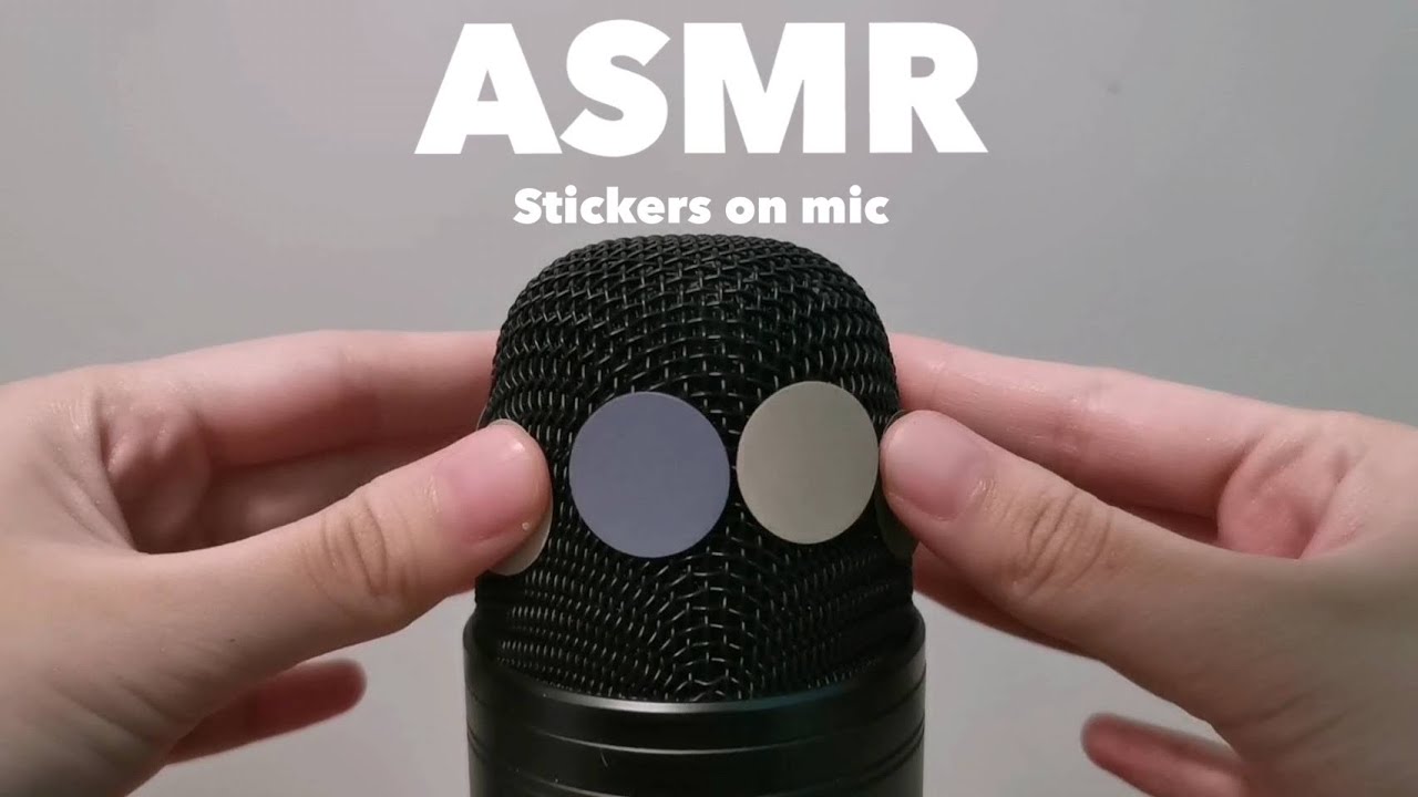 ASMR สติ๊กเกอร์บนไมค์ บุ๋งๆ | stickers on mic (no talking) - YouTube
