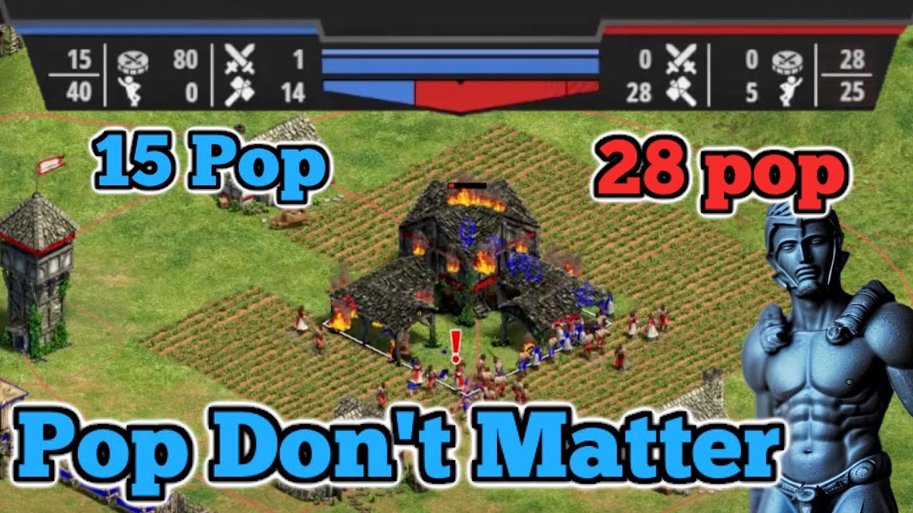 Spartan TC Destroy Strategy: Blue Wins?! Dark Age and 14 Villagers Down ...