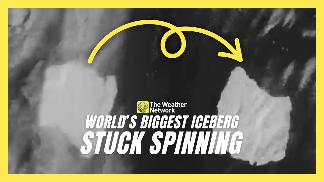 World’s Biggest Iceberg Becomes a ‘Carousel’ as Vortex Traps It - YouTube