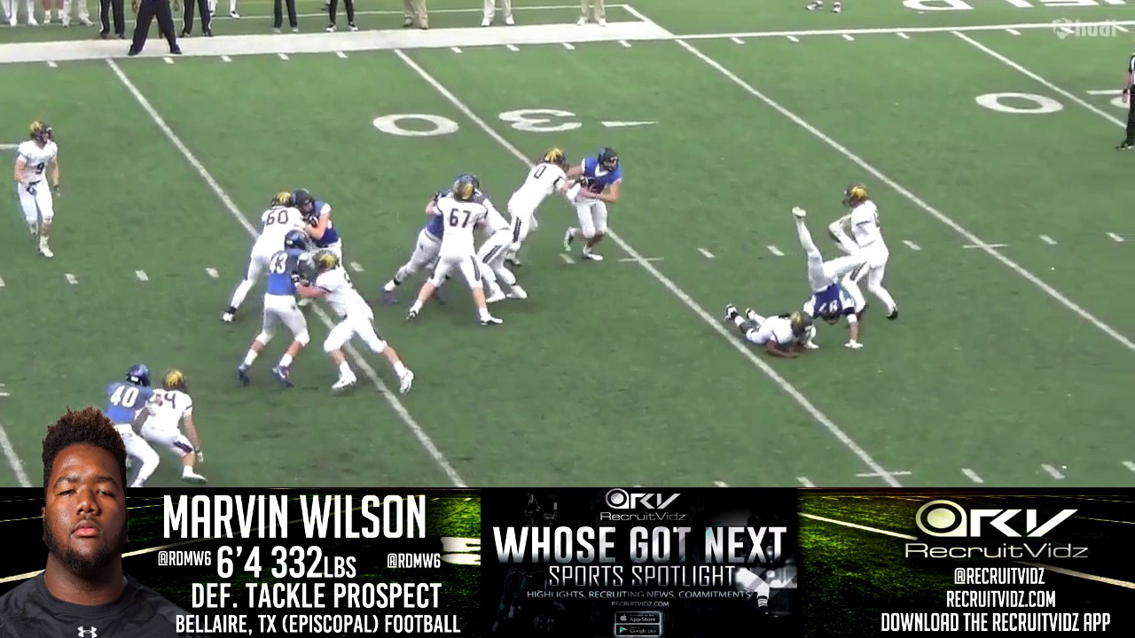 DT Marvin Wilson 6'5 315 2017 Offers Oklahoma,Texas, FSU, Ohio State ...