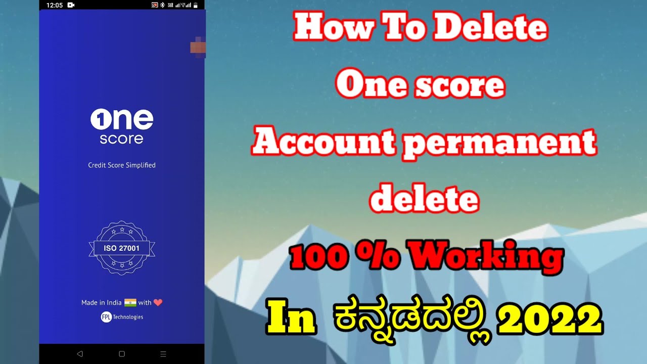 How To Delete Permanent| Onescore Account In ಕನ್ನಡದಲ್ಲಿ - YouTube