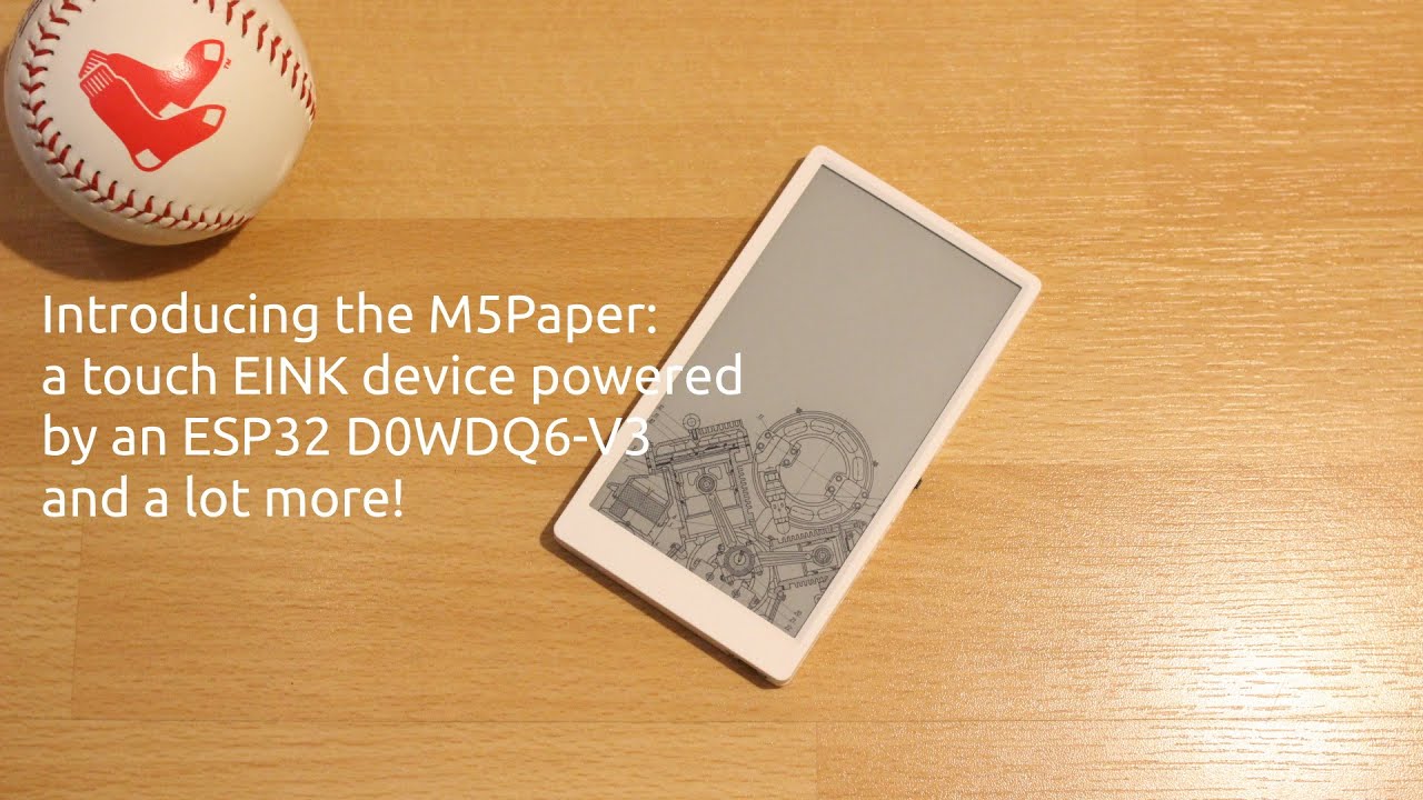 M5Paper: A fully programmable and portable Touch EINK Device - YouTube