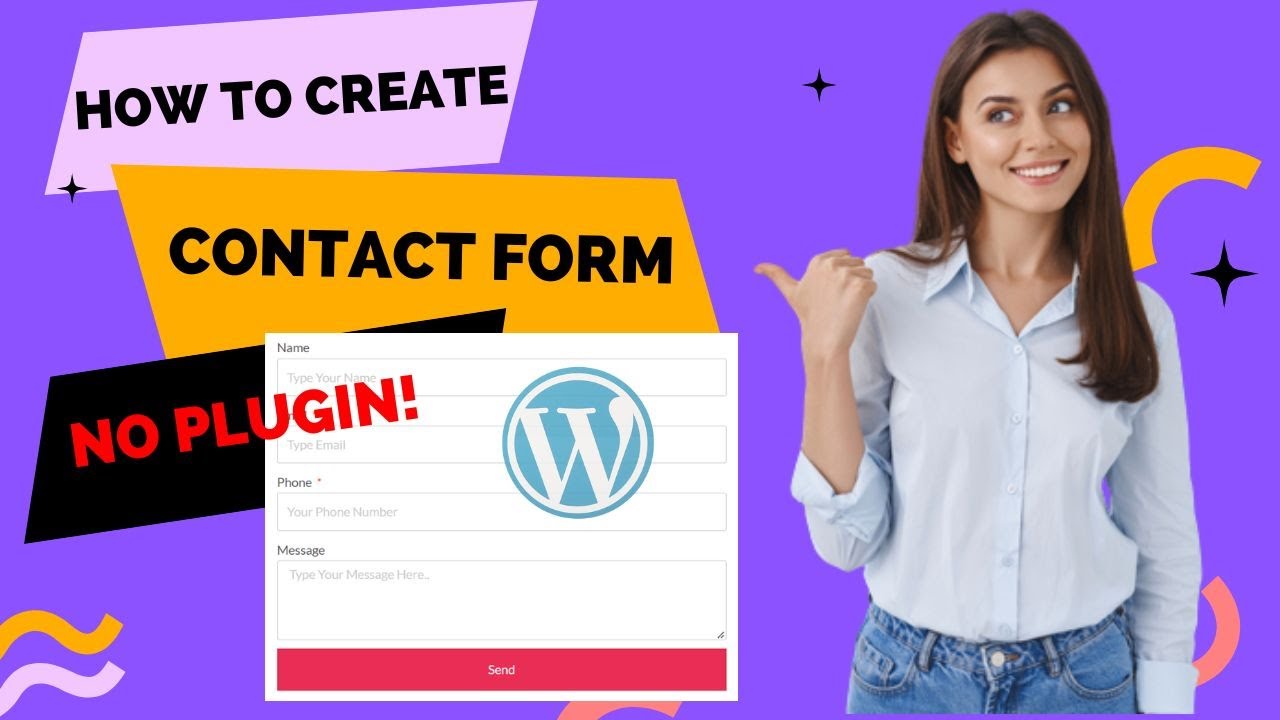 Create Contact Form In WordPress No Extra Plugin Step By Step Create Contact Form In WordPress No Extra Plugin Step By Step