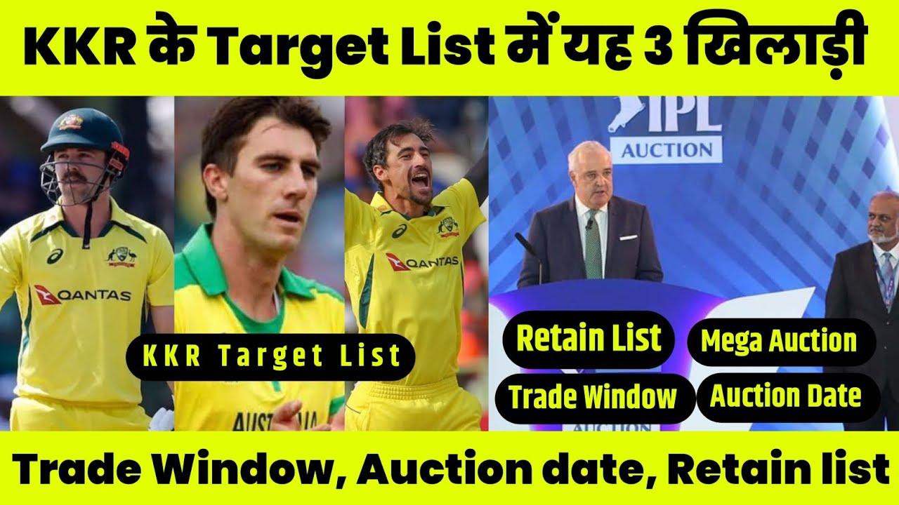 🚨 KKR Target List | Auction date | Trade window 2023 | Retain release ...