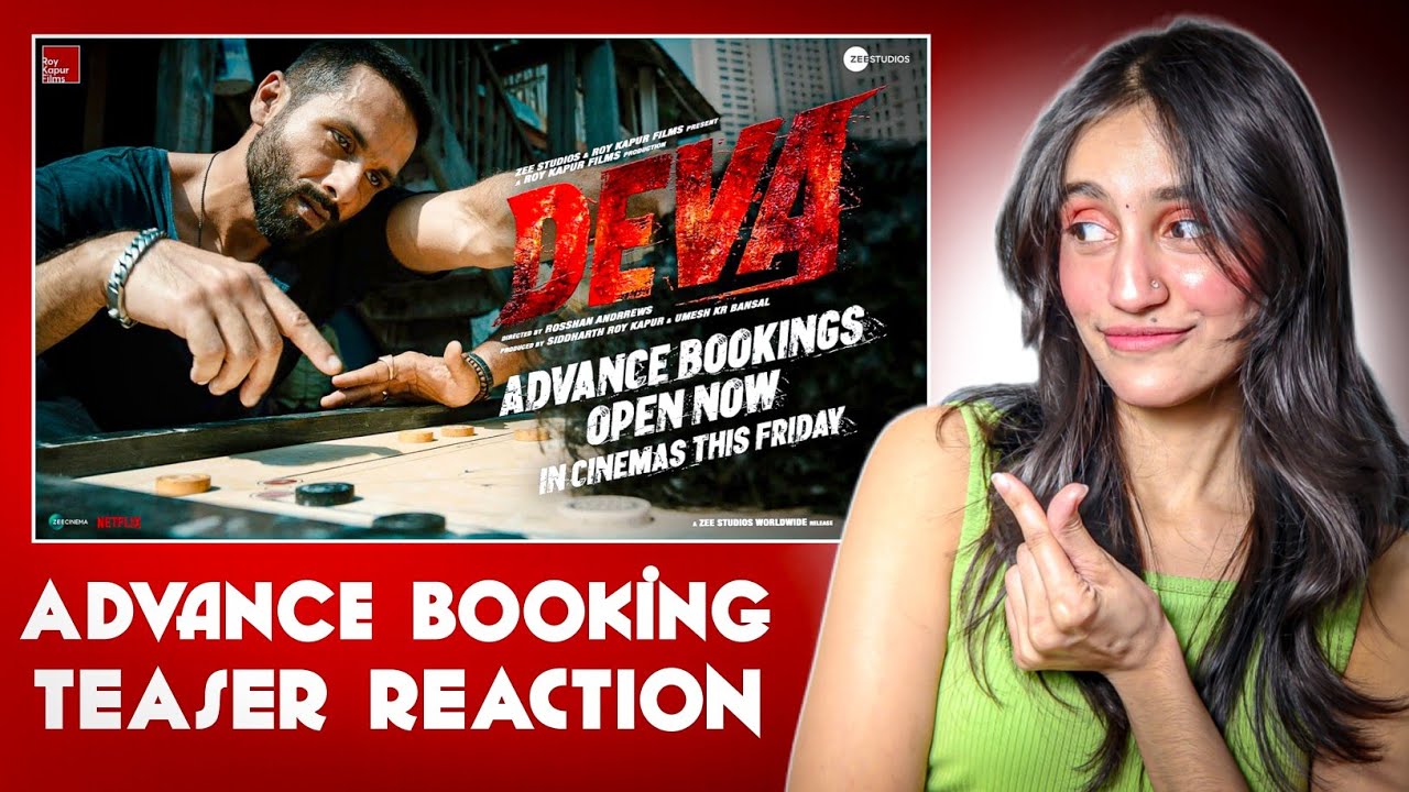 Deva Advance Booking Teaser Reaction - Shahid Kapoor - Taneeya Reacts - YouTube