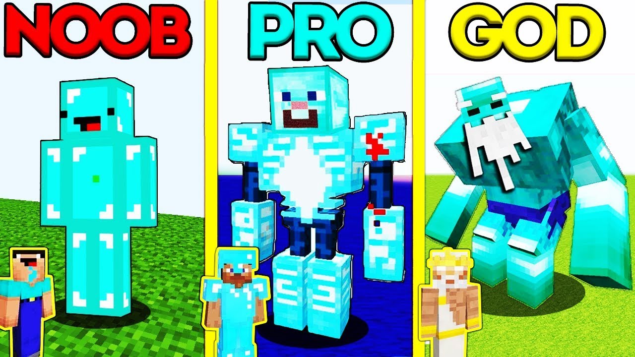 Minecraft Battle: NOOB vs PRO vs GOD: DIAMOND MONSTER MUTANT CHALLENGE ...