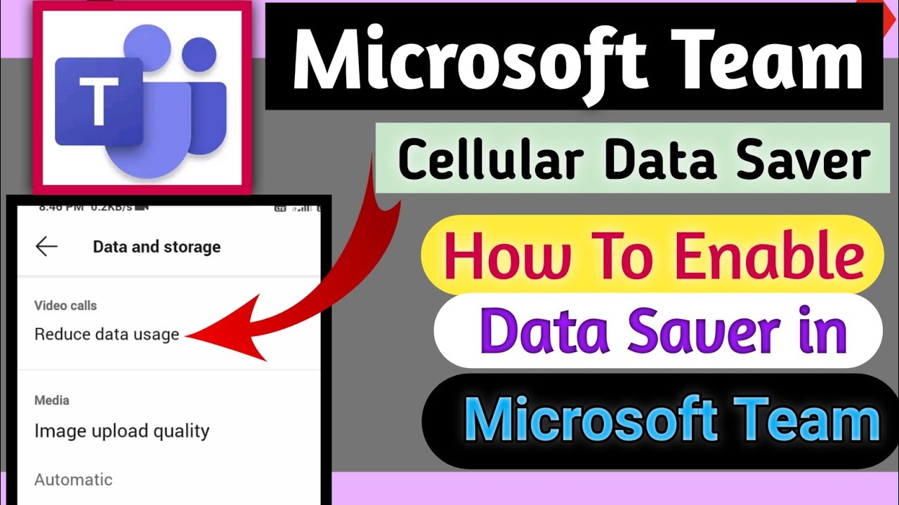 Microsoft Team apps me data kaise Save kare | How to Enable data saver ...