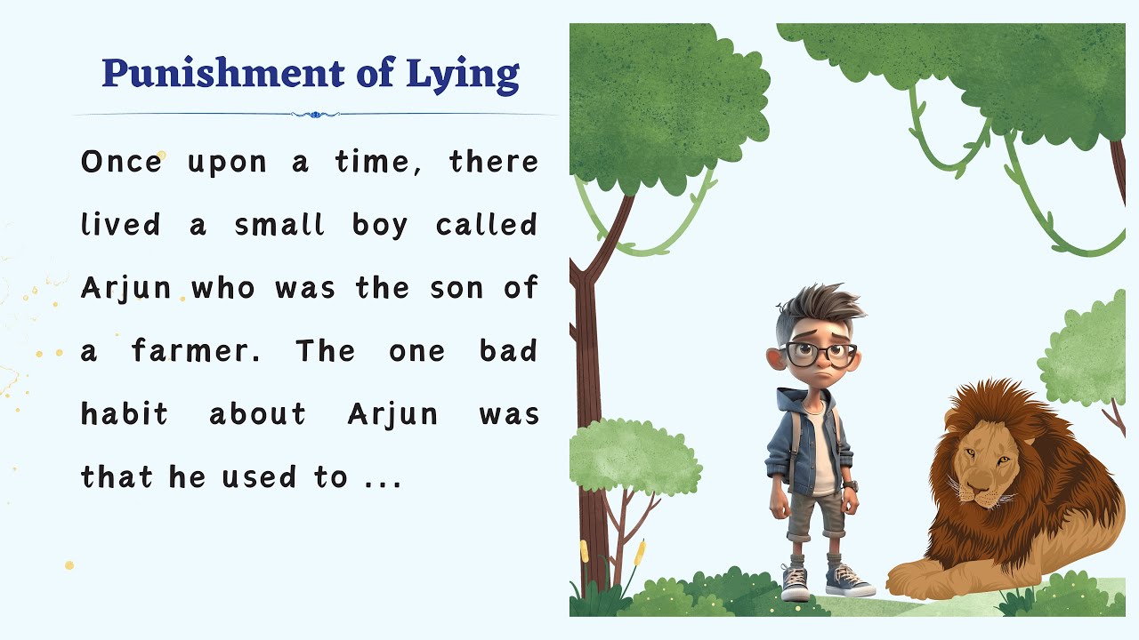 Punishment of Lying | Moral Story | English Story | Listen English ...
