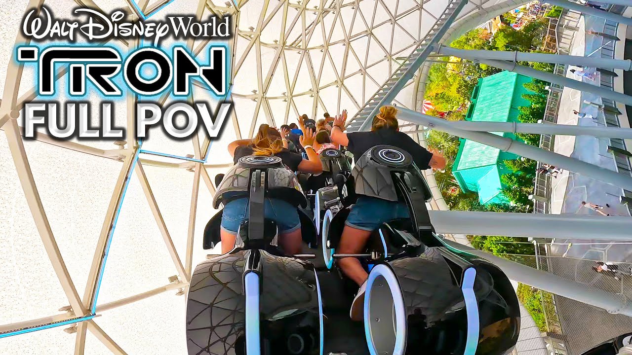 4K TRON Lightcycle Run Roller Coaster Full Ride POV | Magic Kingdom ...
