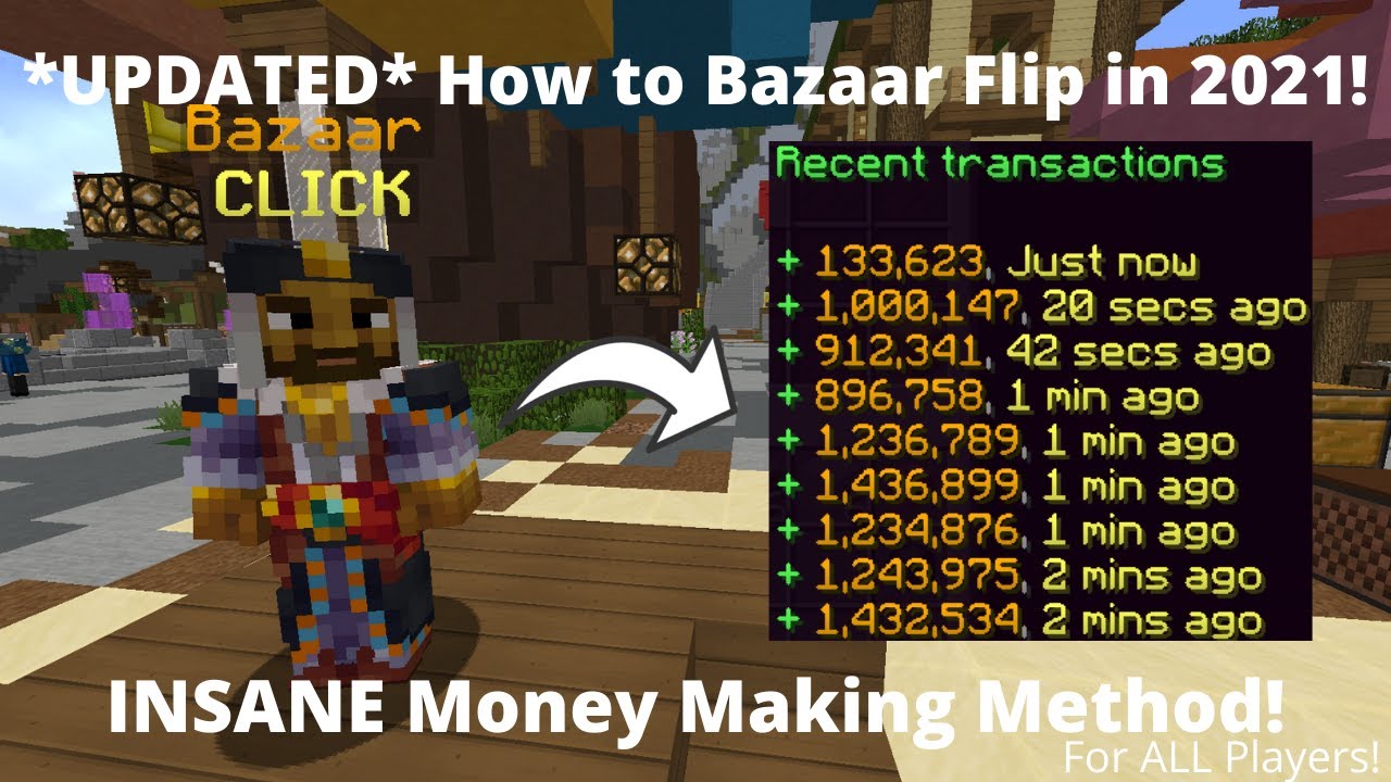 How To Bazaar Flip in 2021! INSANE Money Making Method for ALL Players ...