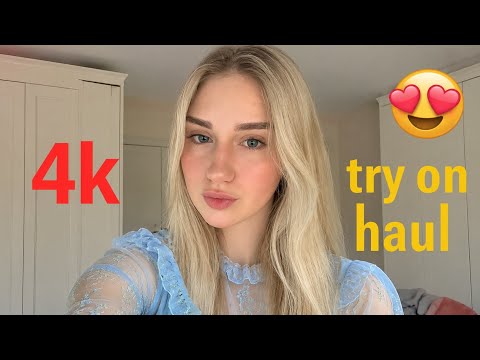4K Try On Haul Transparent Bikini & See-through Dresses | Transparent Lingerie Fashion Trends 