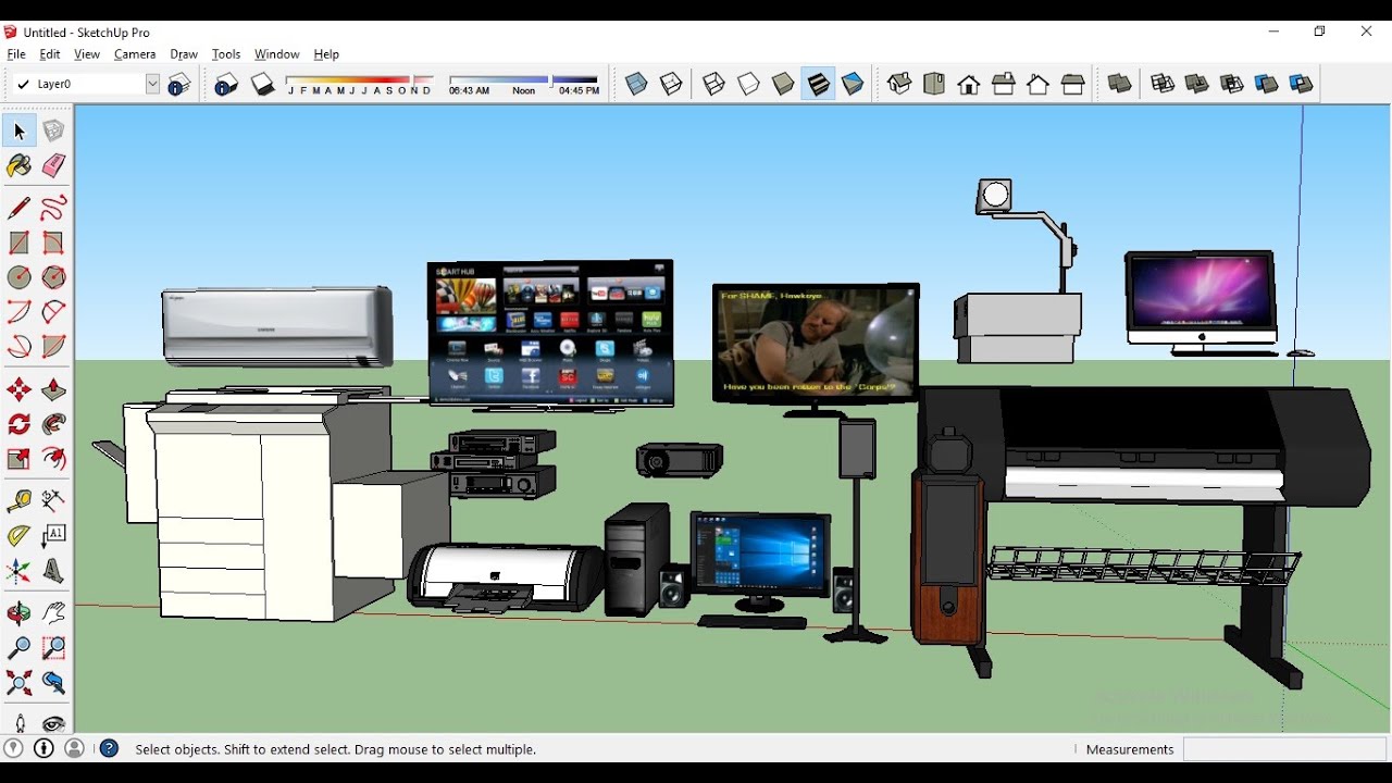 Electronic collection free download sketchup model - YouTube
