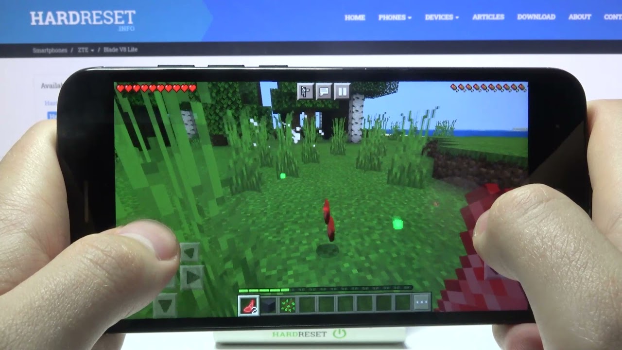 ZTE Blade V8 Lite - Minecraft | GAME TEST VIDEO - YouTube