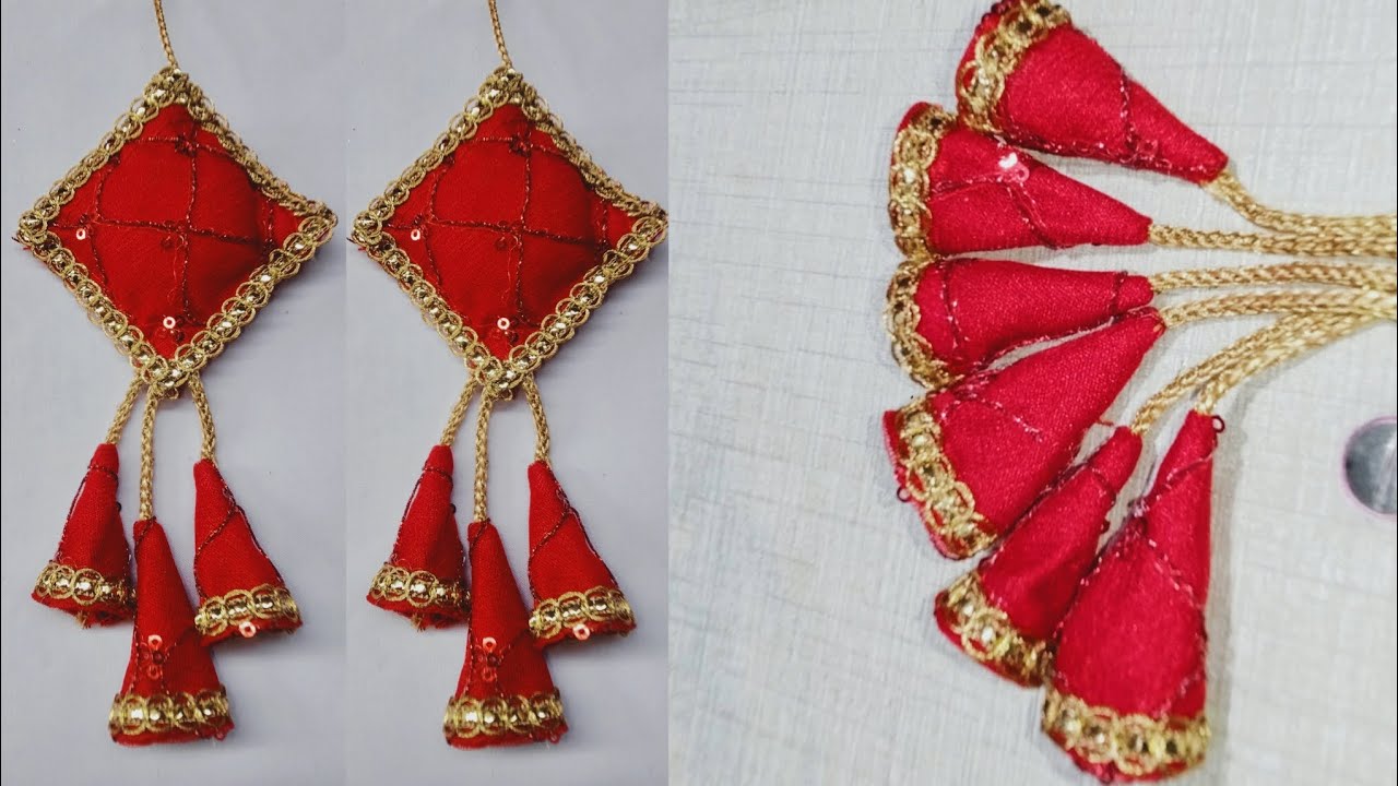 लटकन बनाने का आसान तरीका |very easy and unique latkan | latkan making ...