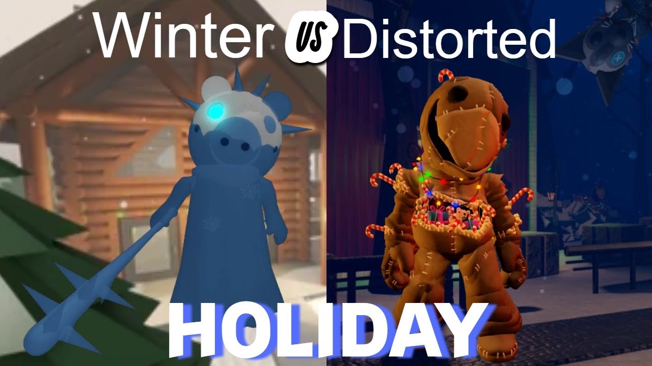 Piggy : Winter Holiday vs Distorted Holiday | Roblox - YouTube