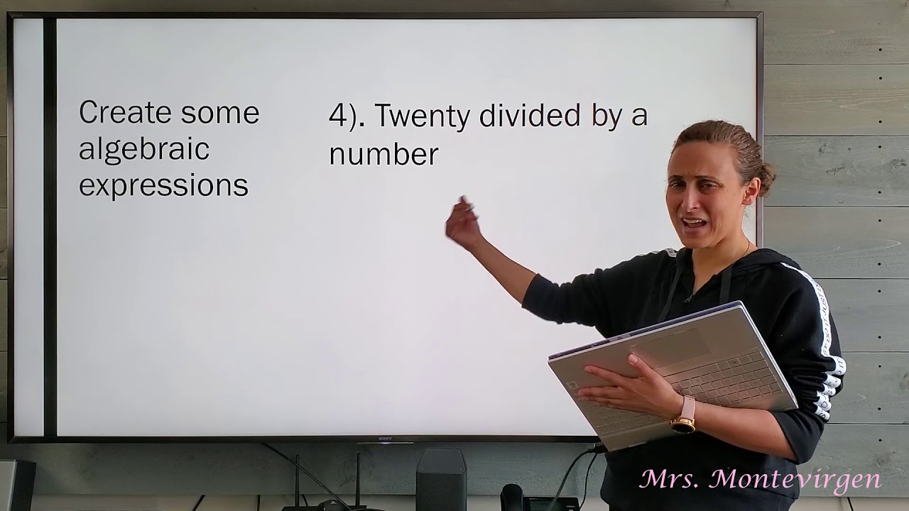 Algebraic Expressions Lesson Number 2 - YouTube