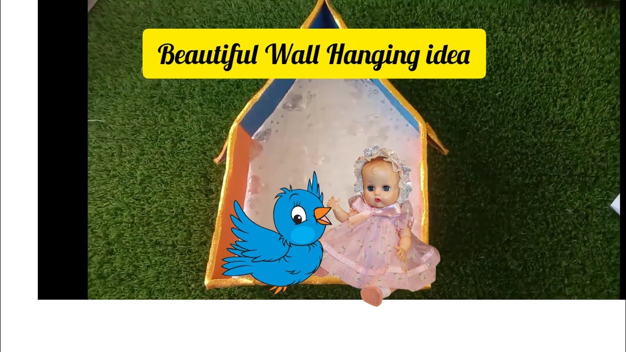 How to make mini house from waste cardboard🖼Diy home decore wall ...
