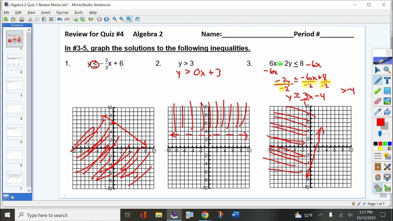 FCC Algebra 2 Quiz 4 Review Walkthrough - YouTube