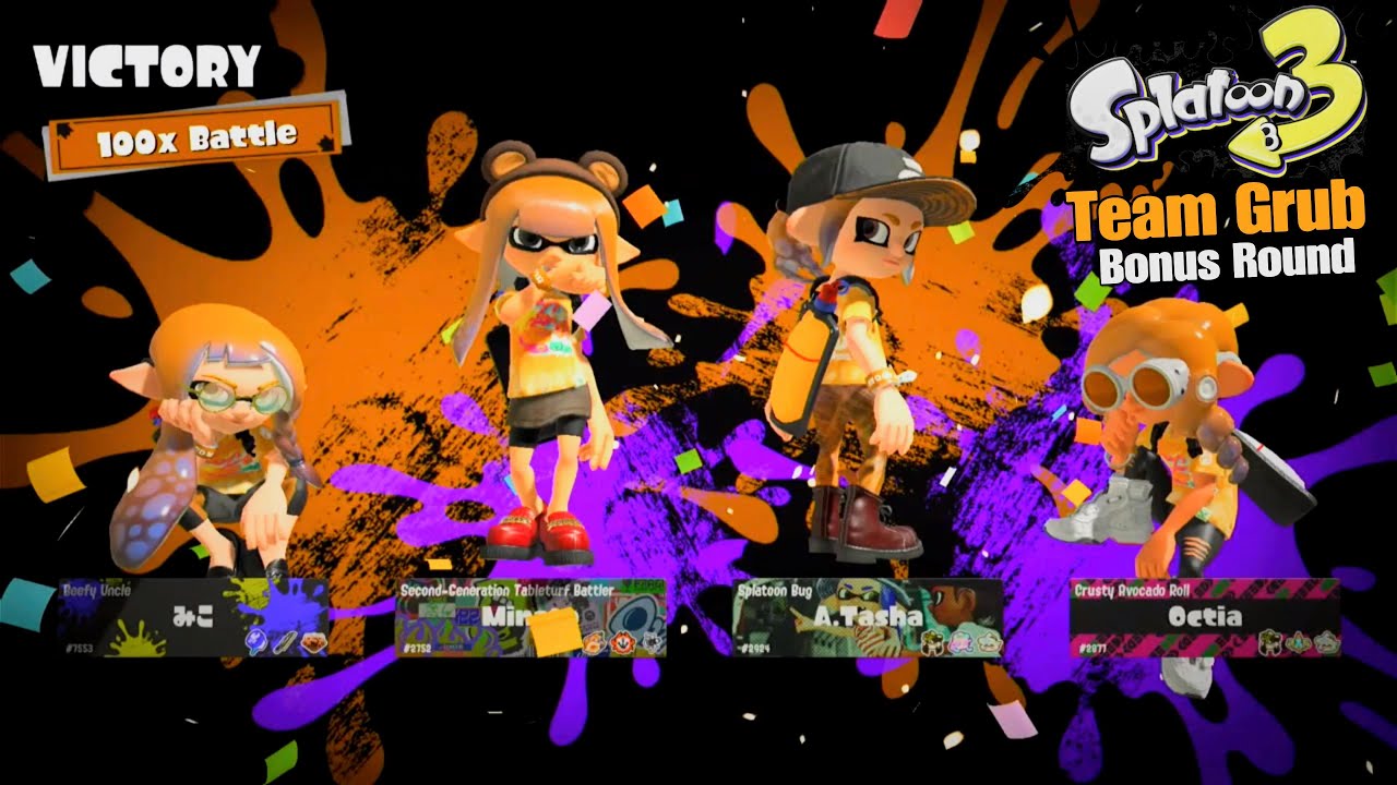 Splatoon 3 Splatfest - 100x Battle Bonus Round Turf War battle "With ...