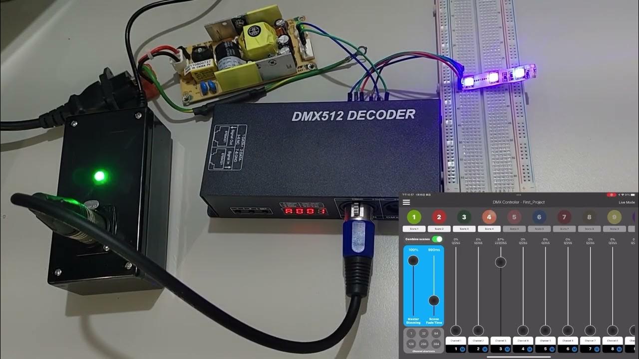 使用ESP8266將ArtNet轉為DMX512 - YouTube