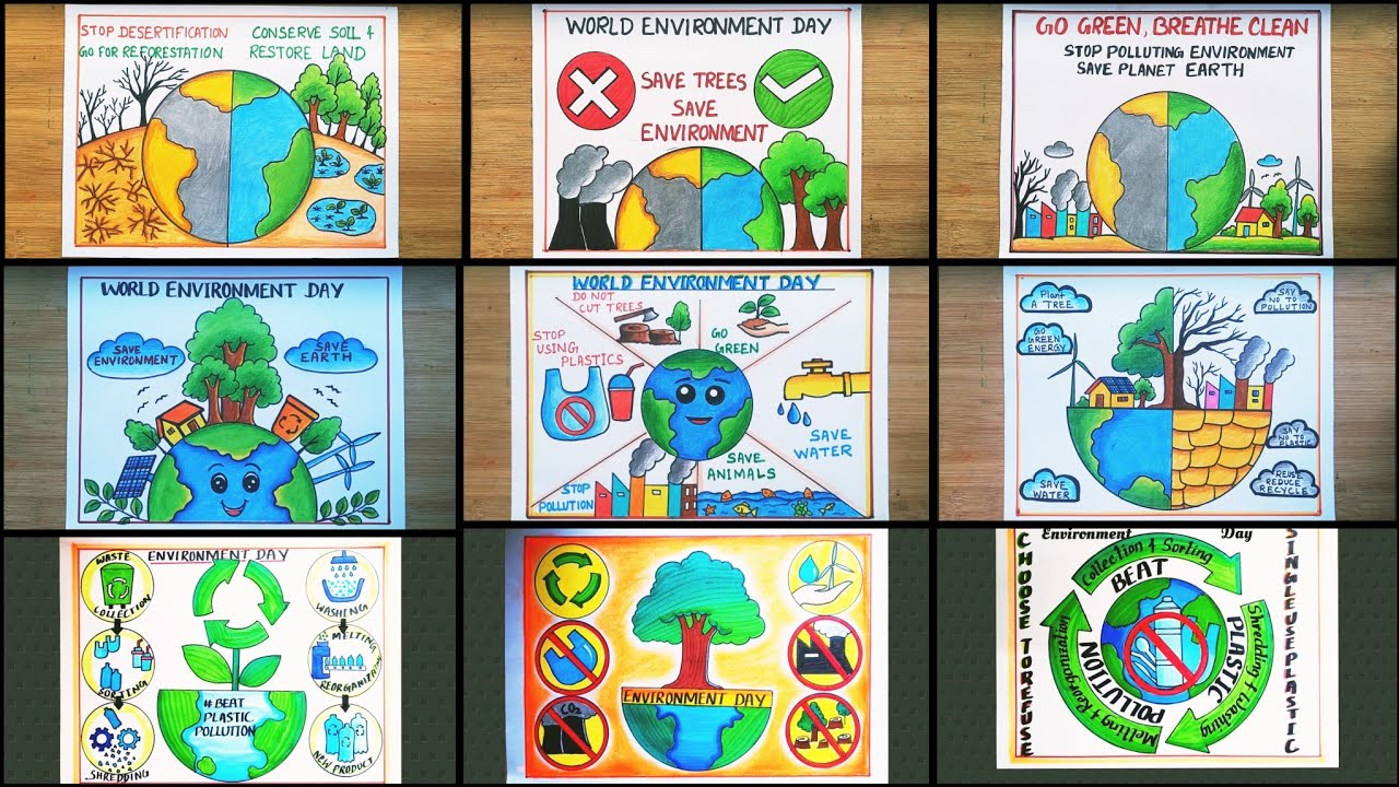 World Environment Day Drawings/ Environment Day Poster Drawings/Save ...