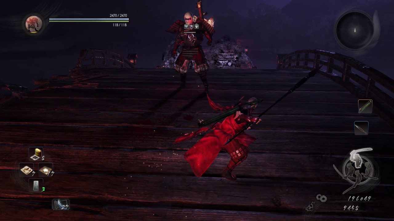 Nioh: The Battle of Ohashi Bridge Boss Fight (1080p 60fps) - YouTube
