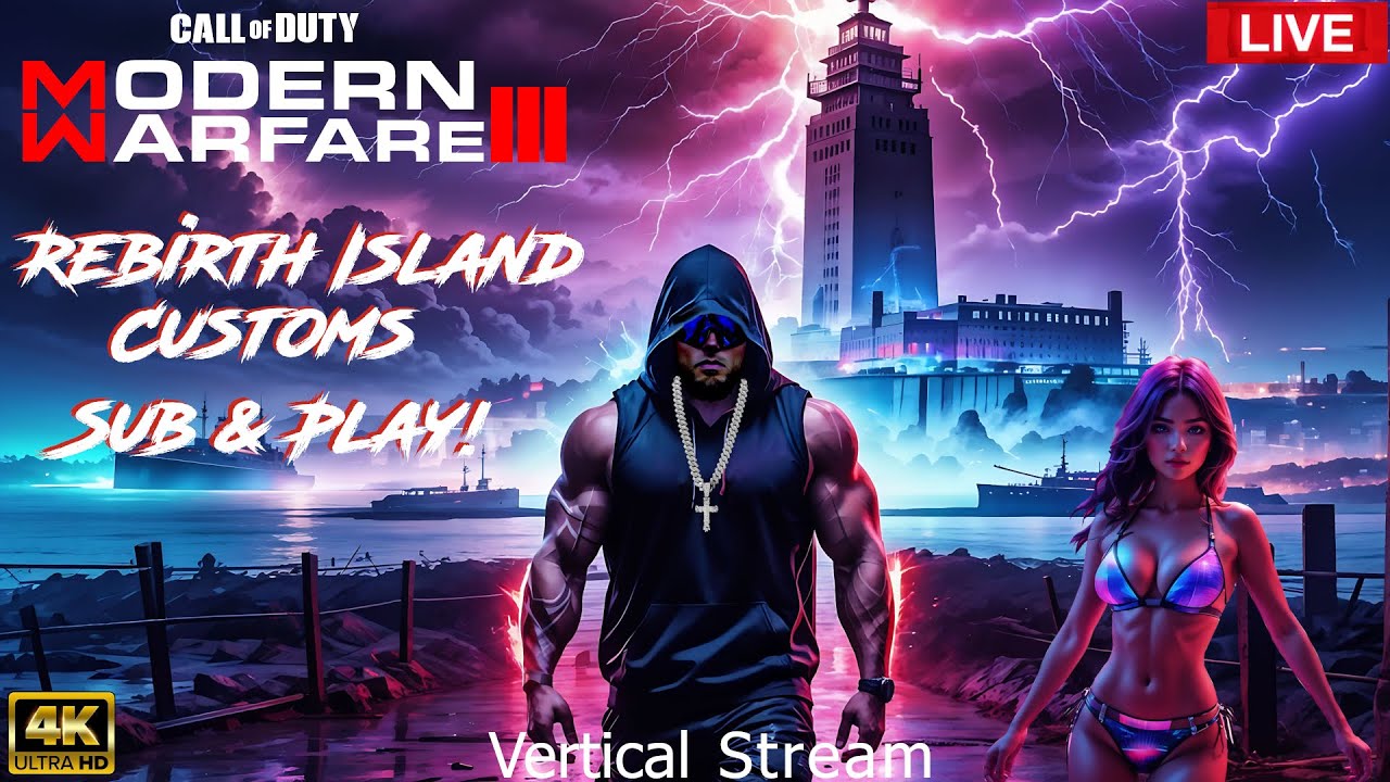 🔴 MW3 Warzone LIVE |🌩️⚡ Rebirth Island Custom Lobbies Live W/ Subs ⚡🌩️ ...