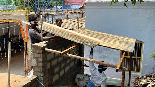 Techniques of Asbestos Roofing_HollowBlock House Build ... | Doovi