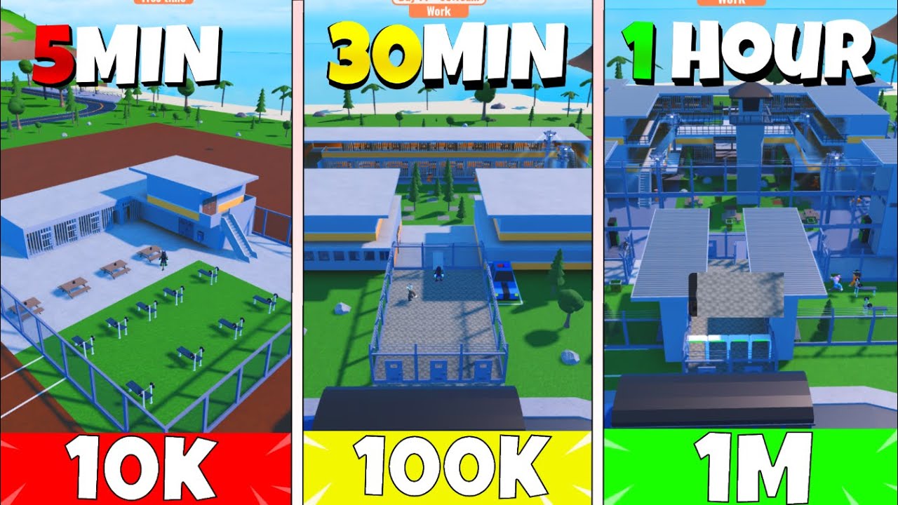 Building A Prison In 5 Min, 30 Min, 1 Hour in My Prison - YouTube