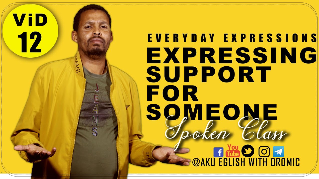 Expressing Support for Someone || Everyday Expressions || Spoken Class ...