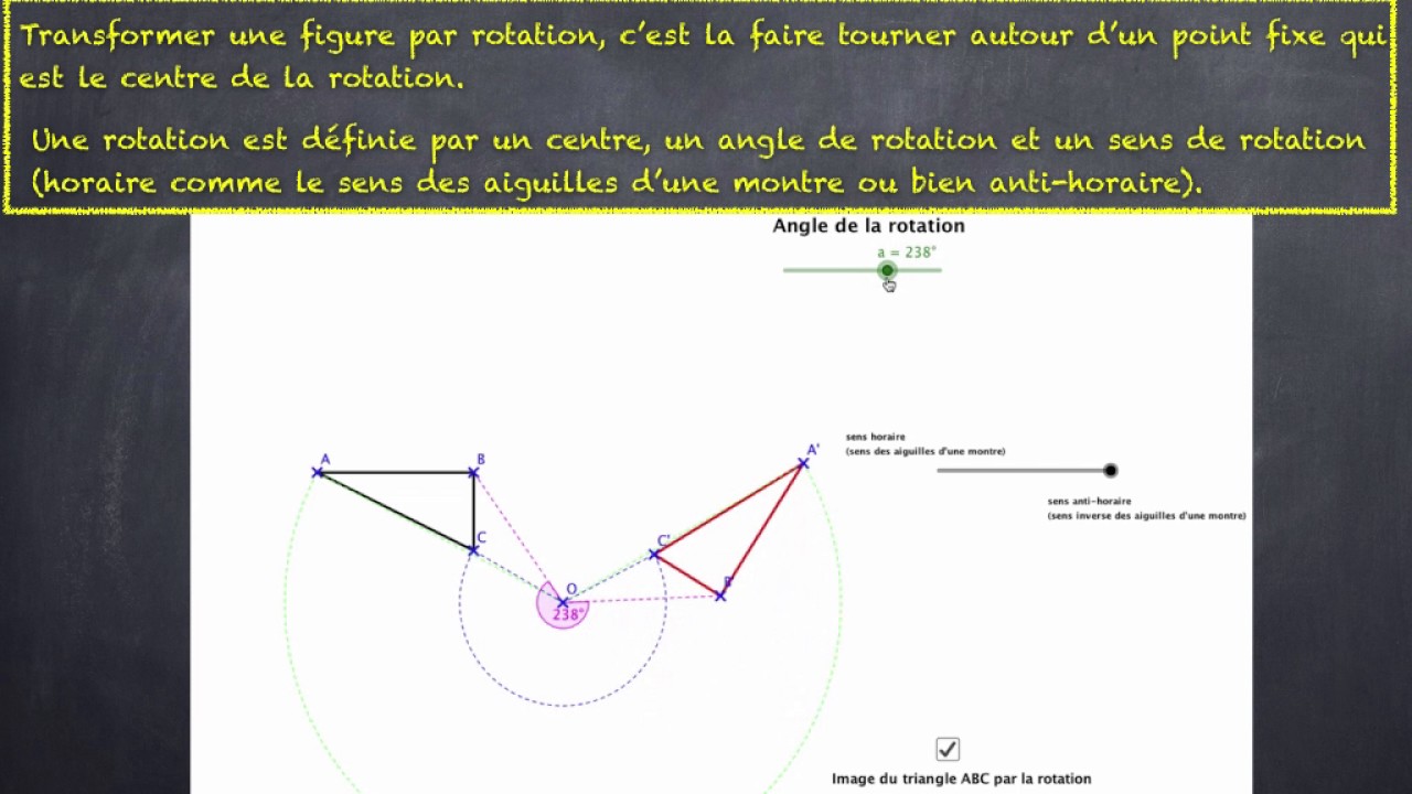 Reconnaitre l'effet d'une rotation - YouTube