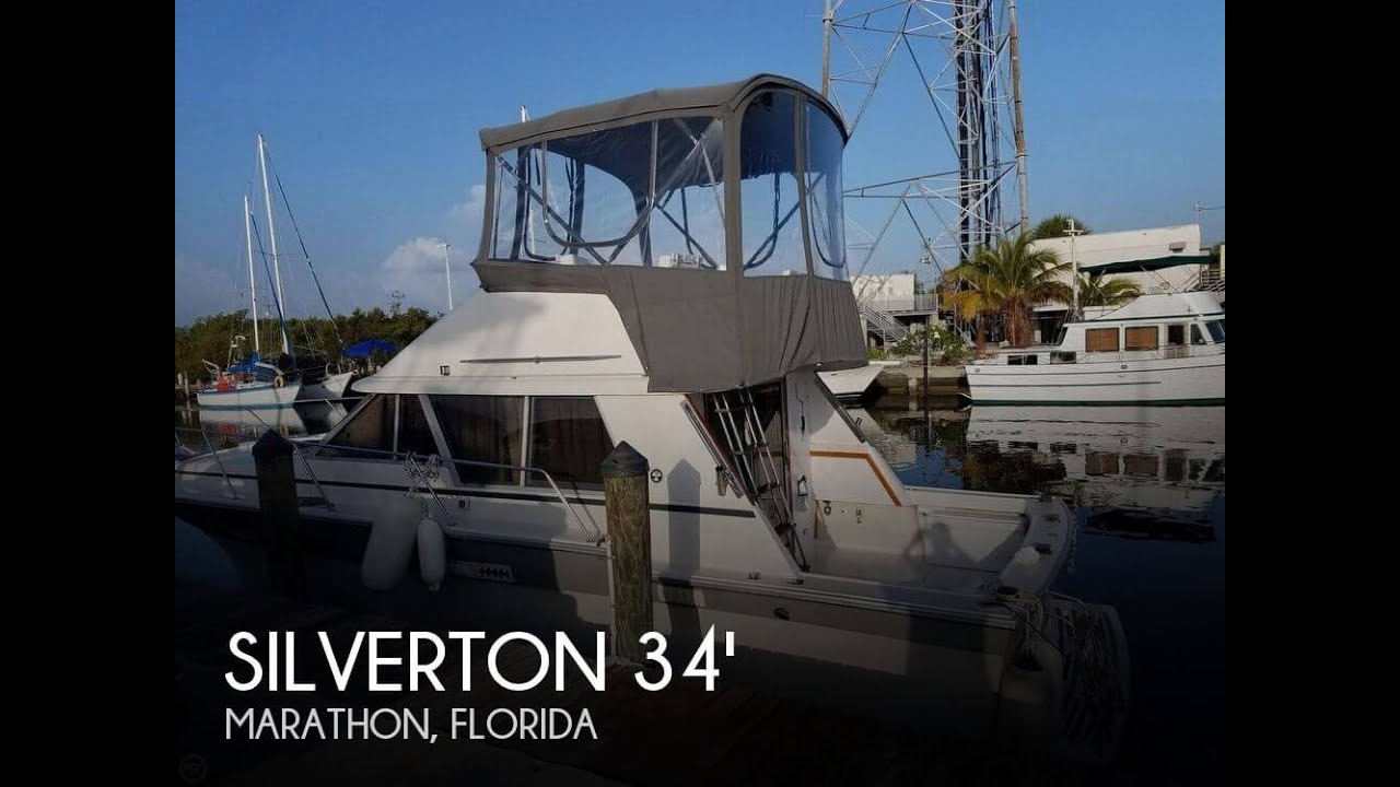 [SOLD] Used 1986 Silverton 34 Convertible in Marsthon, Florida - YouTube