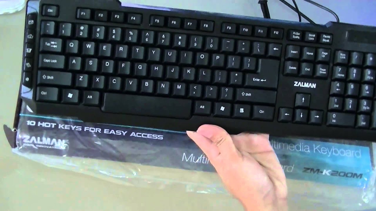 Unboxing Zalman K200M Multimedia Keyboard - YouTube