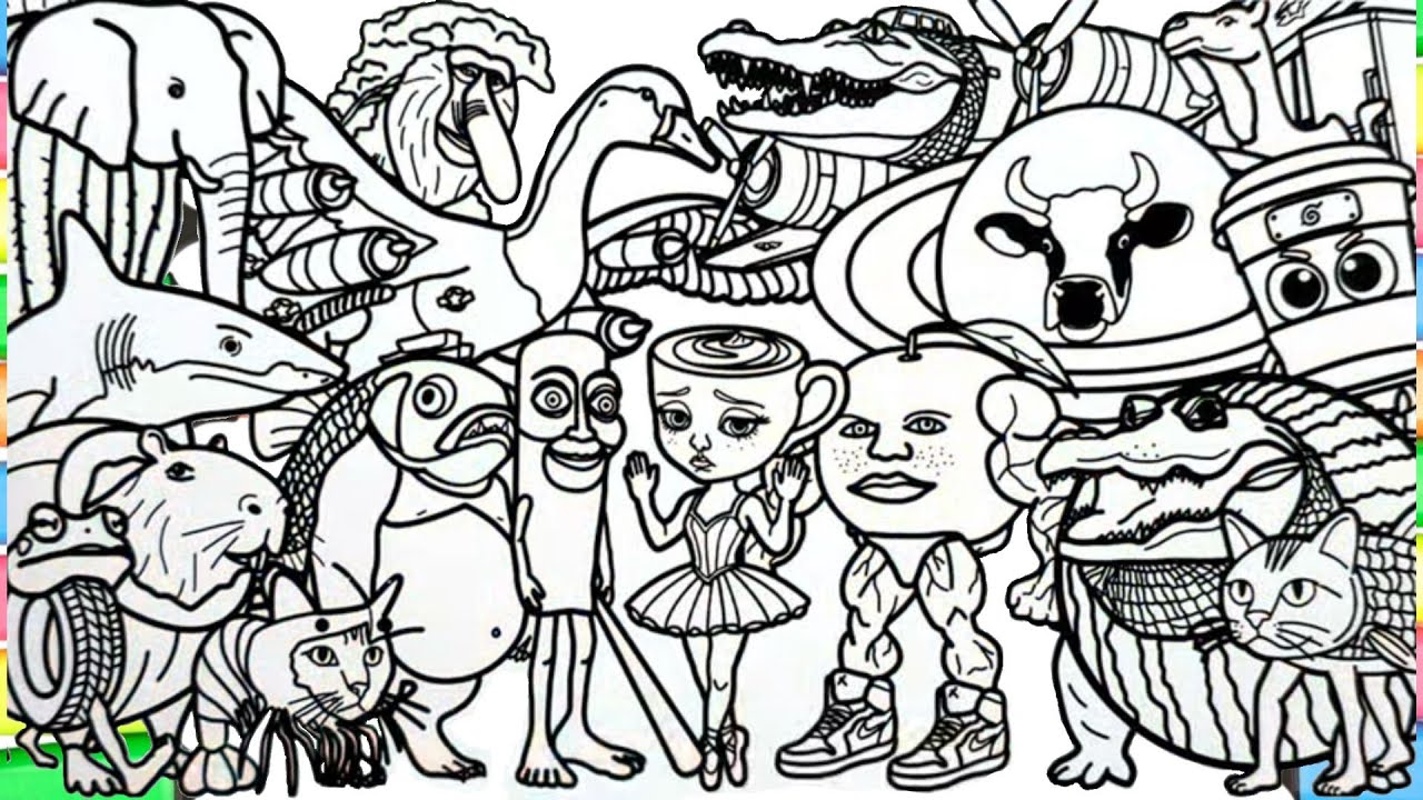 ITALIAN BRAINROT New Big Coloring Pages : How to Color Top All Most ...