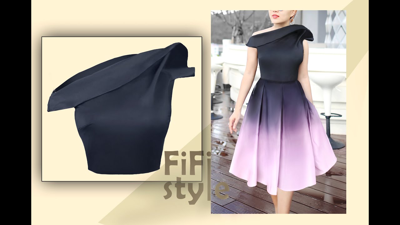 FiFi Style : Thiết kế áo xếp ly bèo 3D, bất đối xứng - YouTube