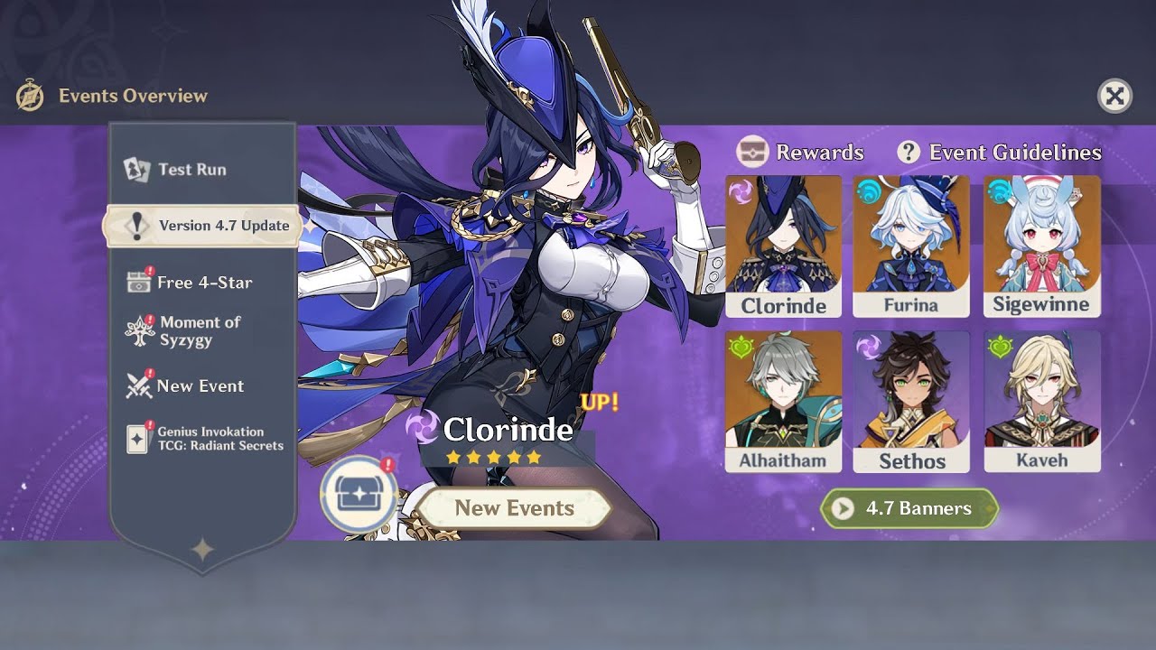 CONFIRMED!!! Furina Rerun in 4.7, Clorinde, Alhaitham, Sigewinne ...