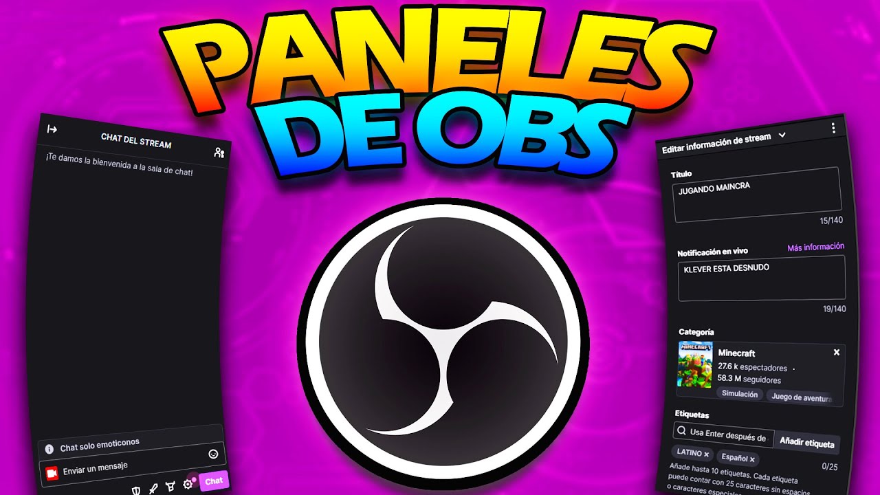 CÓMO CONFIGURAR los PANELES de OBS en UN SOLO PASO | TUTORIAL OBS STUDIO 😯 #videos #streaming ...