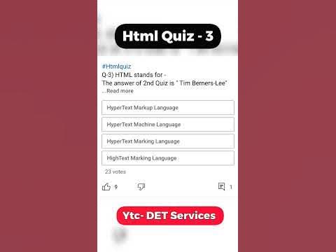 Html Stands for - What is the Full form of Html ? #htmlquiz #html #htmlshorts #shorts #viral ...