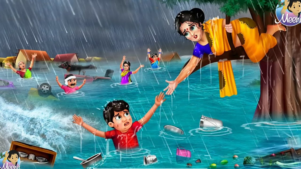Barish ka kahar new story Hindi kahani / Meeena cartoon ev Hindi story ...