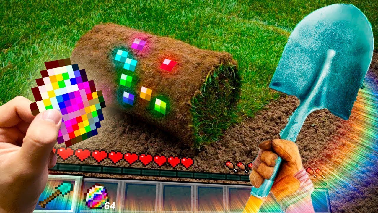 Minecraft in Real Life POV - RAINBOW TNT WALL in Realistic Minecraft 創世 ...