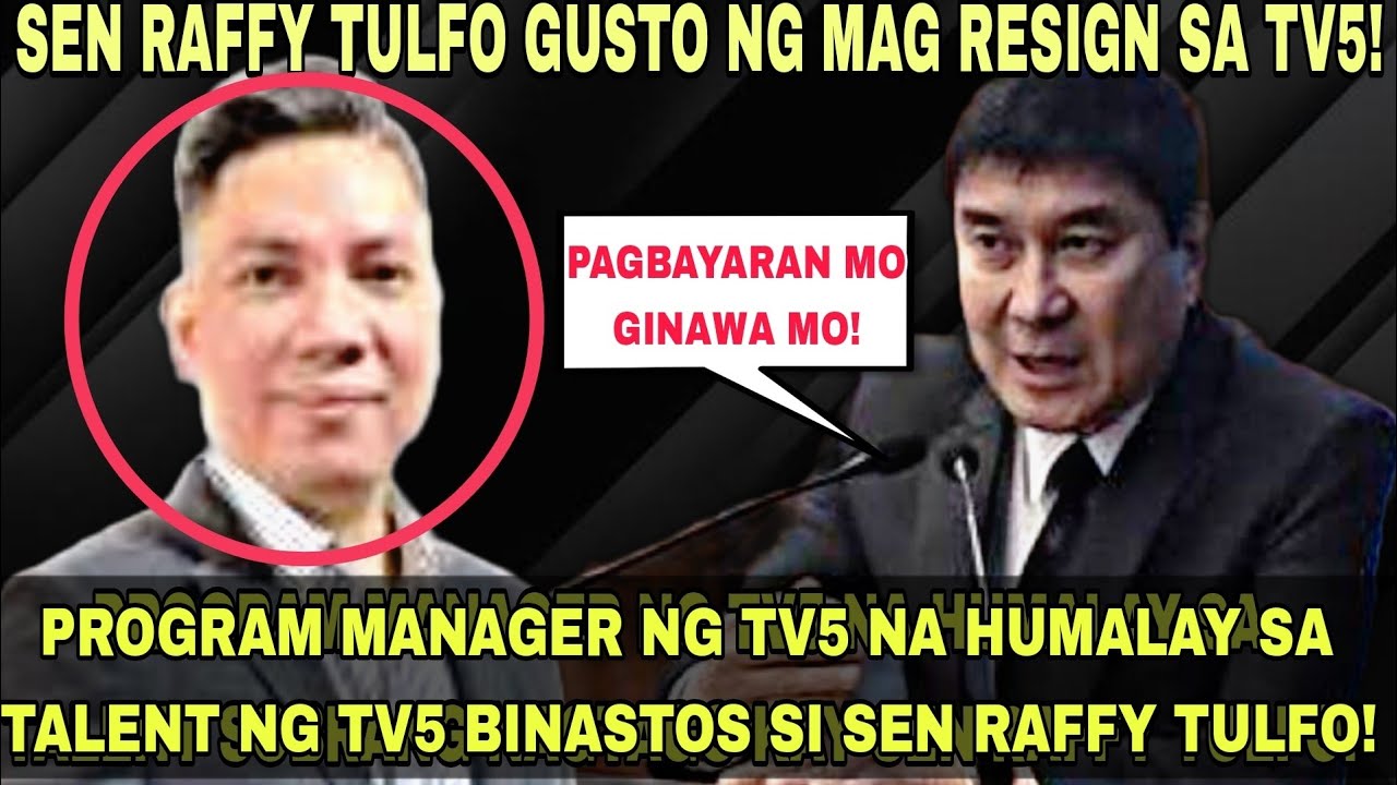 BREAKING NEWS; PROGRAM MANAGER NG TV5 NA HUMALAY SA TALENT NG TV5 ...