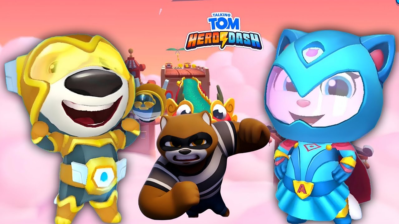 Talking Tom Hero Dash - Angela, Hank - Full screen - Gameplay, Android ...