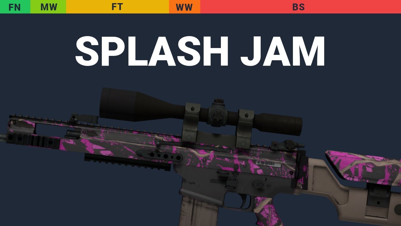 SCAR-20 Splash Jam - Skin Float And Wear Preview - YouTube