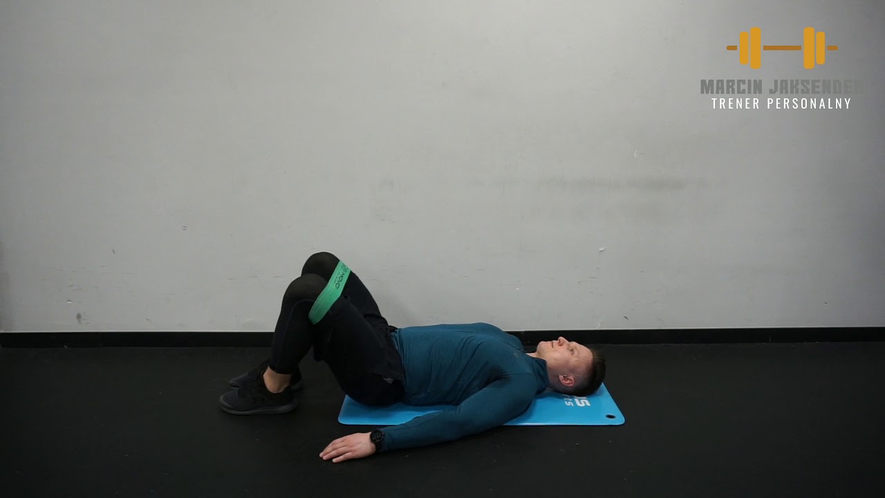 Mini Band Glute Bridge Hip Abduction W Pozycji Mostka Biodrowego