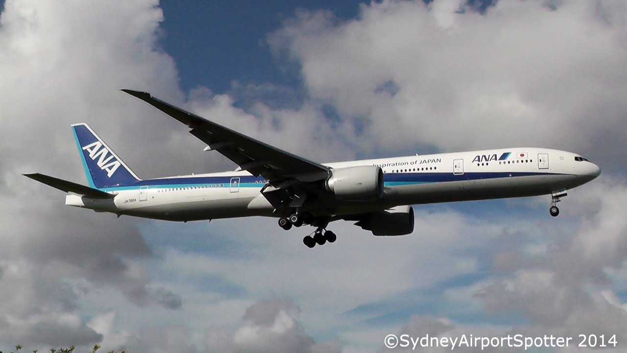 SPECIAL: All Nippon Airways Boeing 777-300ER JA788A - Landing at Sydney ...