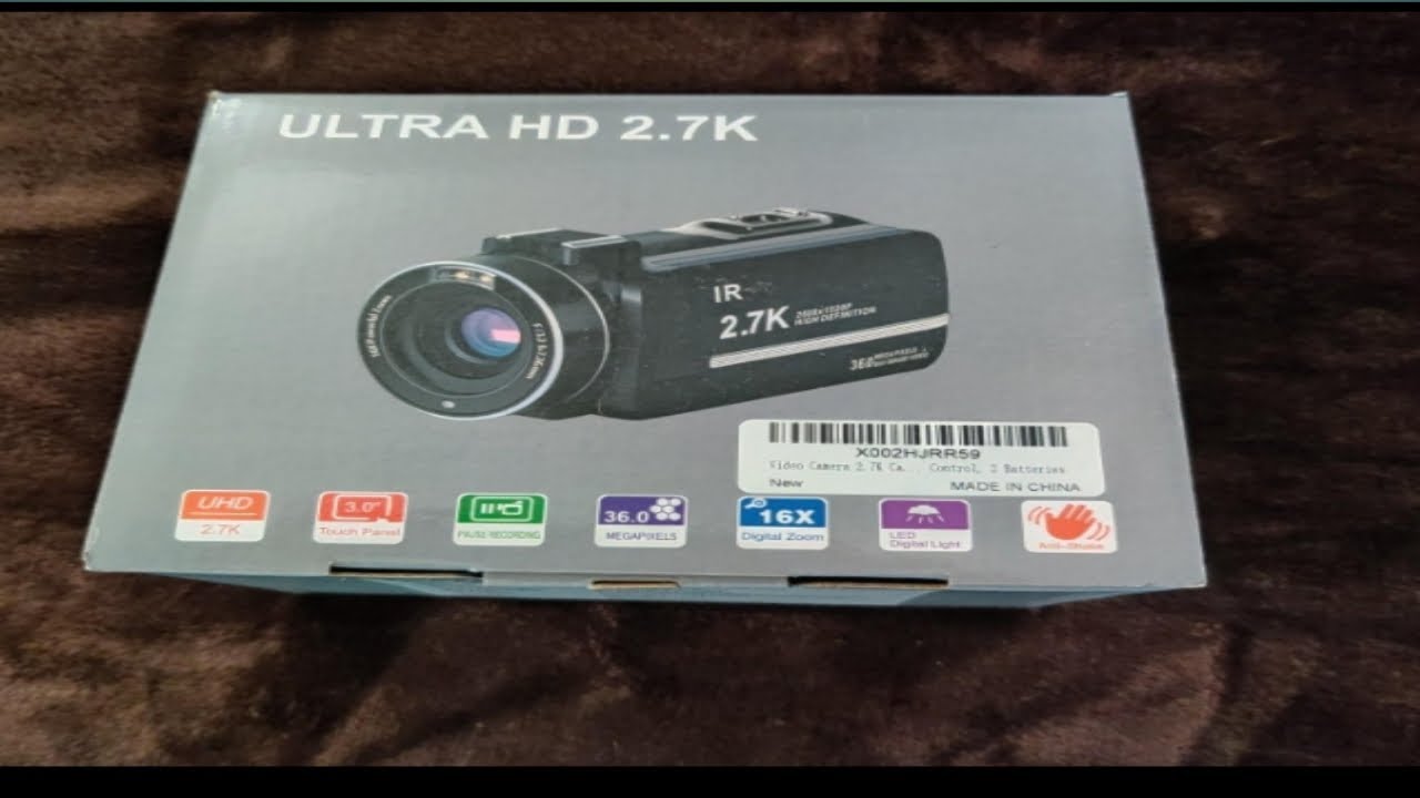 Video Camera 2.7K Camcorder Ultra HD 36MP Vlogging Camera for YouTube ...