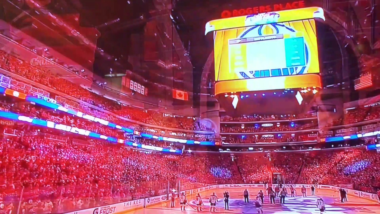 Canadian fans sing AMERICAN anthem! Brett Kissel's mic died. Edmonton ...