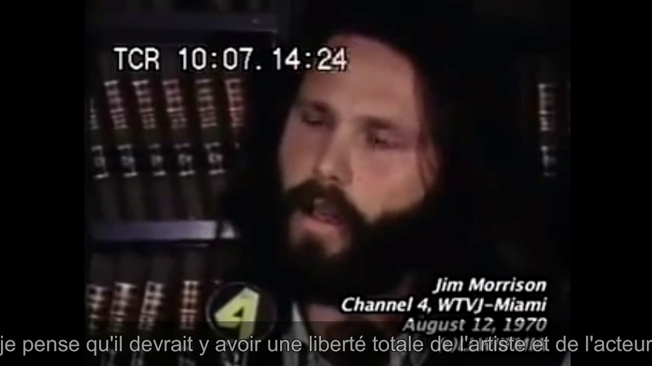 Interview Jim Morrison Miami 12 Août 1970 ( Subtitles French ) - YouTube